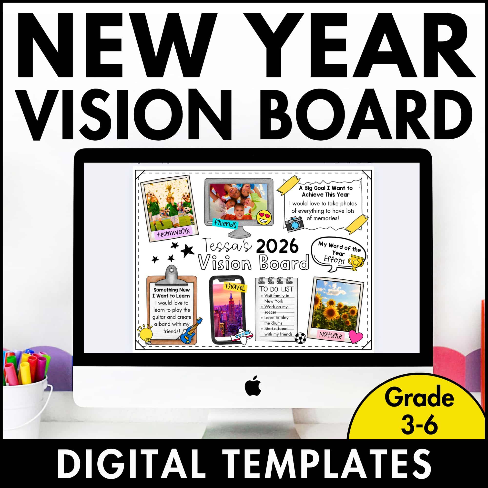 Easy Vision Board Examples For Kids And Students