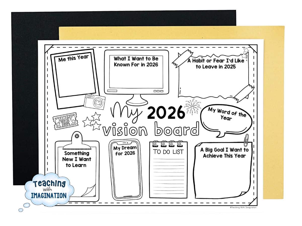 Easy Vision Board Examples For Kids And Students